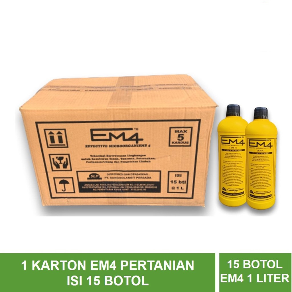 Jual 1 KARTON EM4 PERTANIAN 1L 15 BOTOL PENYUBUR TANAH-CAIRAN BENIH ...