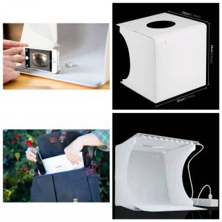 Jual Mini photo studio box / box foto dasar putih hitam / kotak foto ...