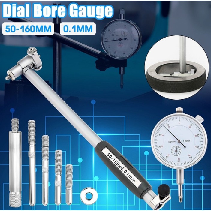 Jual Measuring Engine Cylinder Dial Bore Gauge 50-160MM Gage Indicator ...