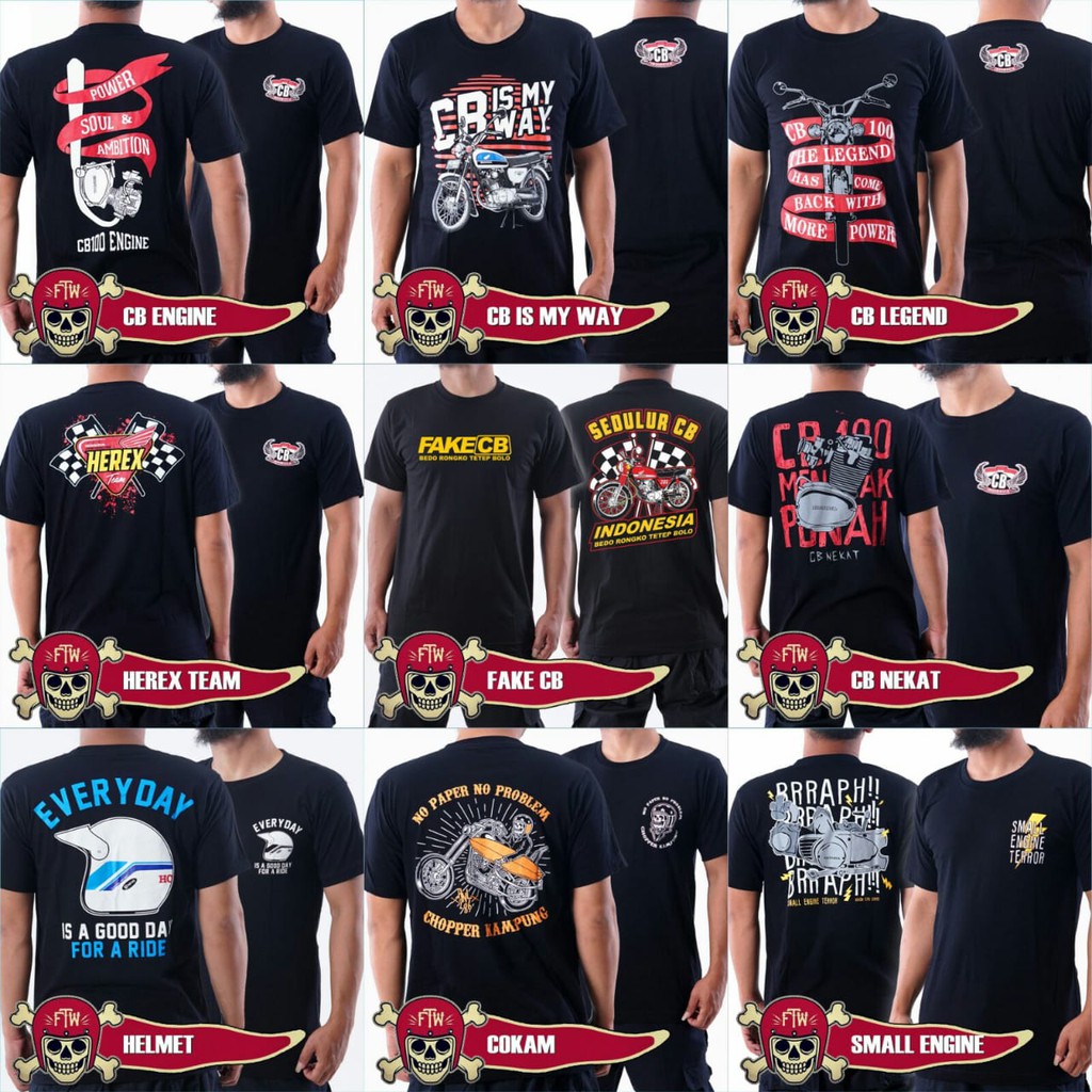 Jual 2 KAOS MOTOR KAOS CBI KAOS HONDA KAOS RACING BAJU MOTOR KLASIK ...