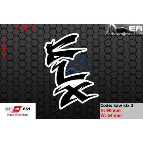 Jual ea cutting sticker / decal Code: kawasaki klx 3 ( sponsor logo ...