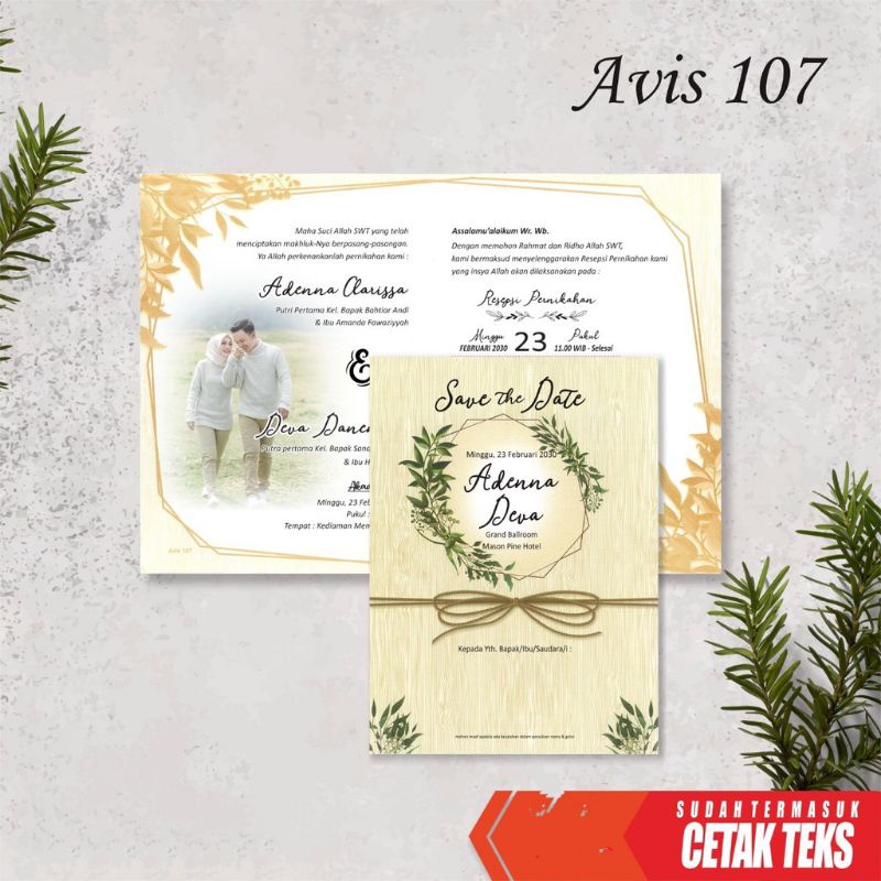 Jual CETAK UNDANGAN PERNIKAHAN AVIS MURAH | Shopee Indonesia