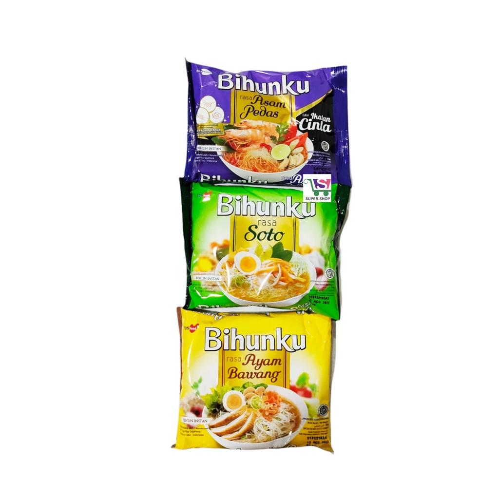 Jual Bihunku Bihun Instan Goreng / Ayam Bawang / Asam Pedas 55 Gram ...