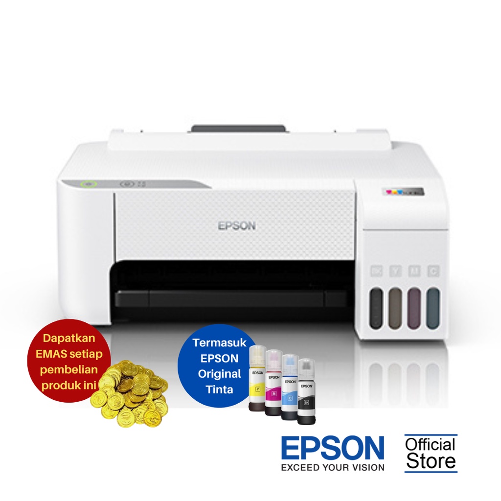 Jual Epson Printer Ink L1250 PUTIH / L1256 WiFi EcoTank Inkjet Printer ...