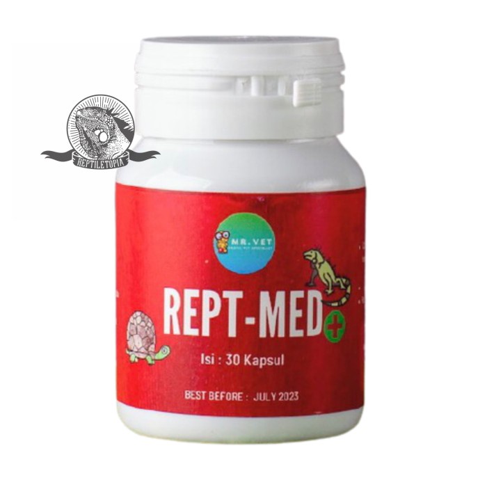 Jual Rept-Med 30 Kapsul Antibiotik Reptil Hewan Obat Kura Kadal Ular ...