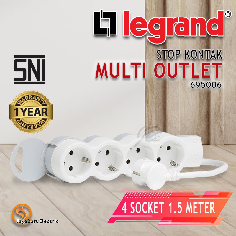 Jual Stop Kontak Legrand Multi Outlet 1.5m 1,5 Meter 4 Lubang Socket ...