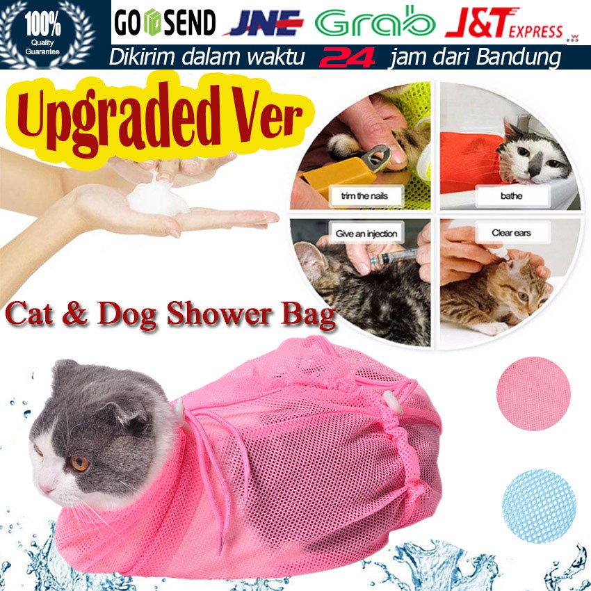 Jual Alat Mandi Tas Kantong Jaring Kucing Anjing Cat Grooming Bathing ...