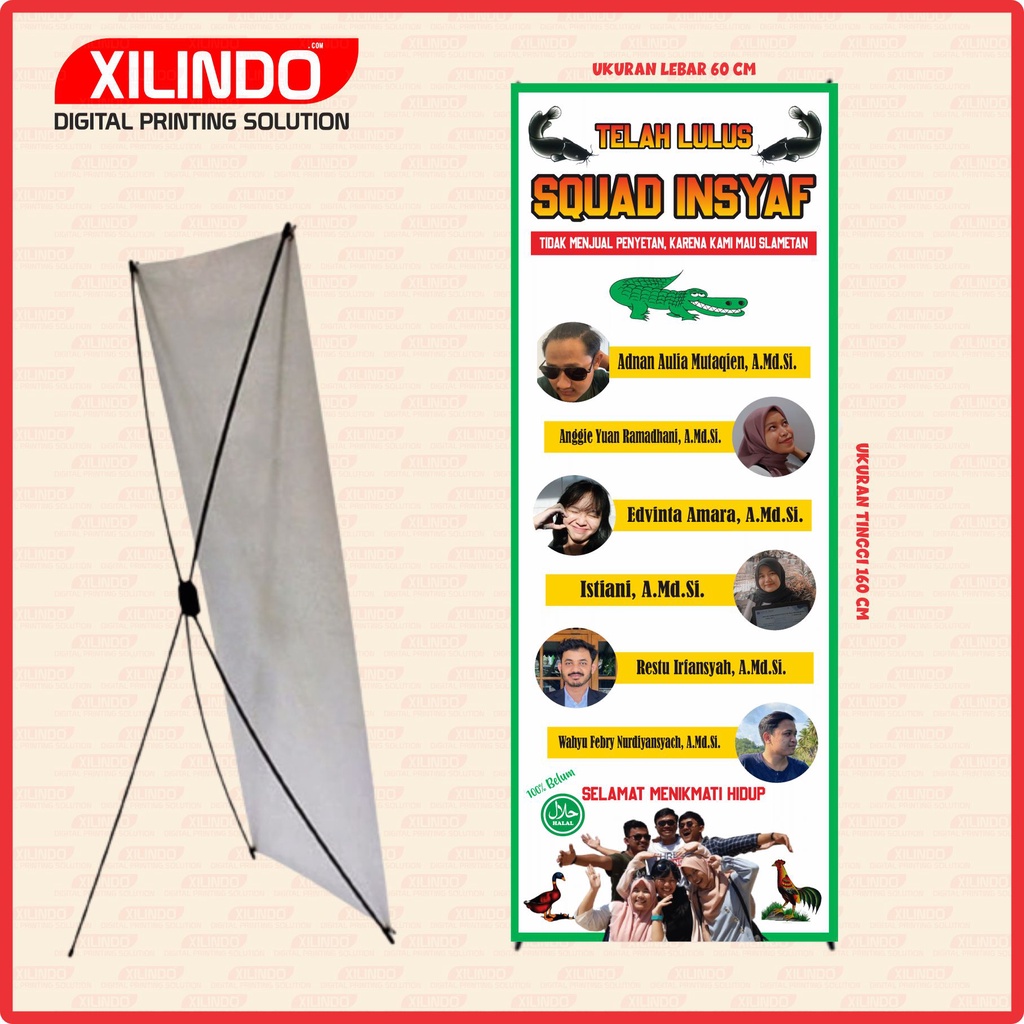 Jual PAKET STAND BANNER XBANNER ACARA WISUDA KELULUSAN MOTIF WARUNG ...