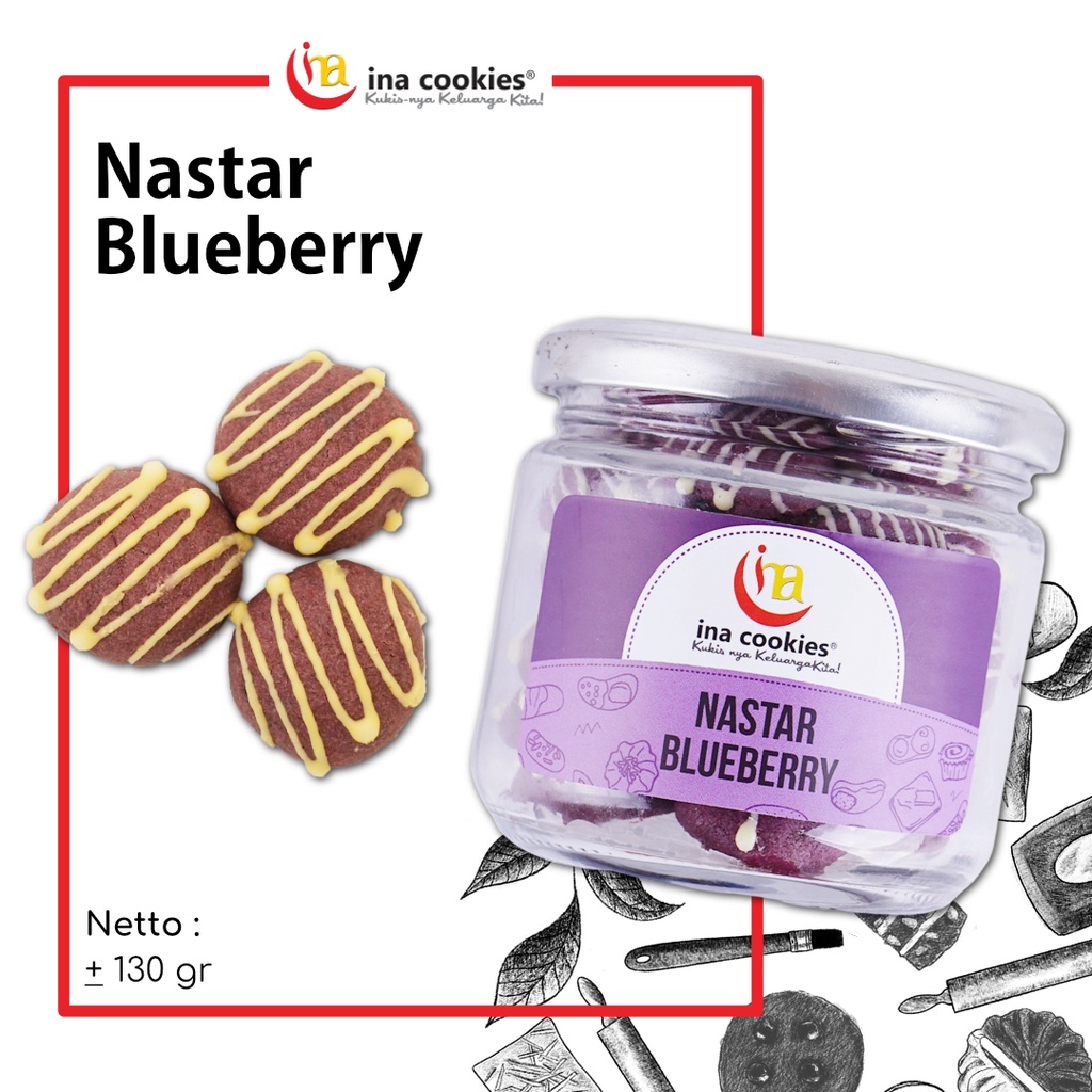 Jual Ina Cookies Nastar Blueberry Toples Kue Kering JAR | Shopee Indonesia