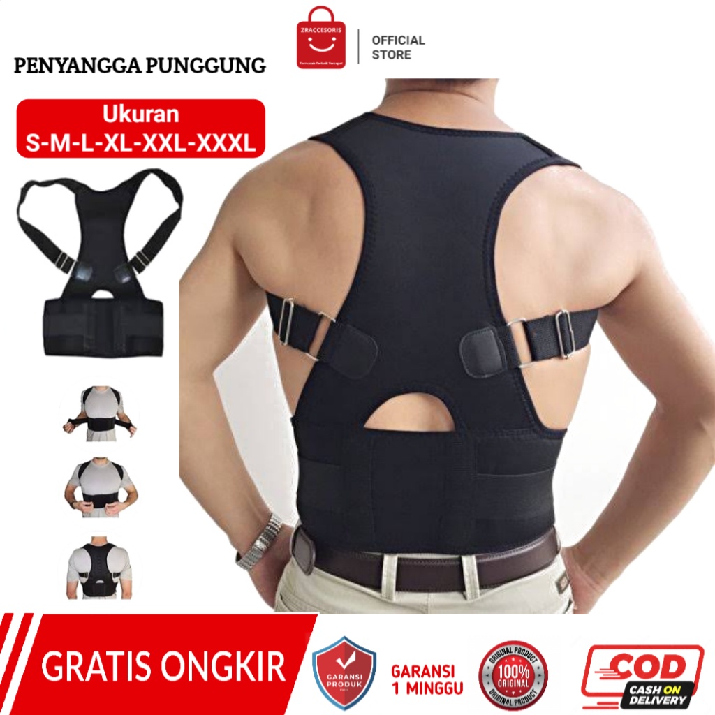 Jual Alat Penyangga Punggung Pria Wanita Tulang Belakang Tegak Penyangga Penegak Shoulder Back ...