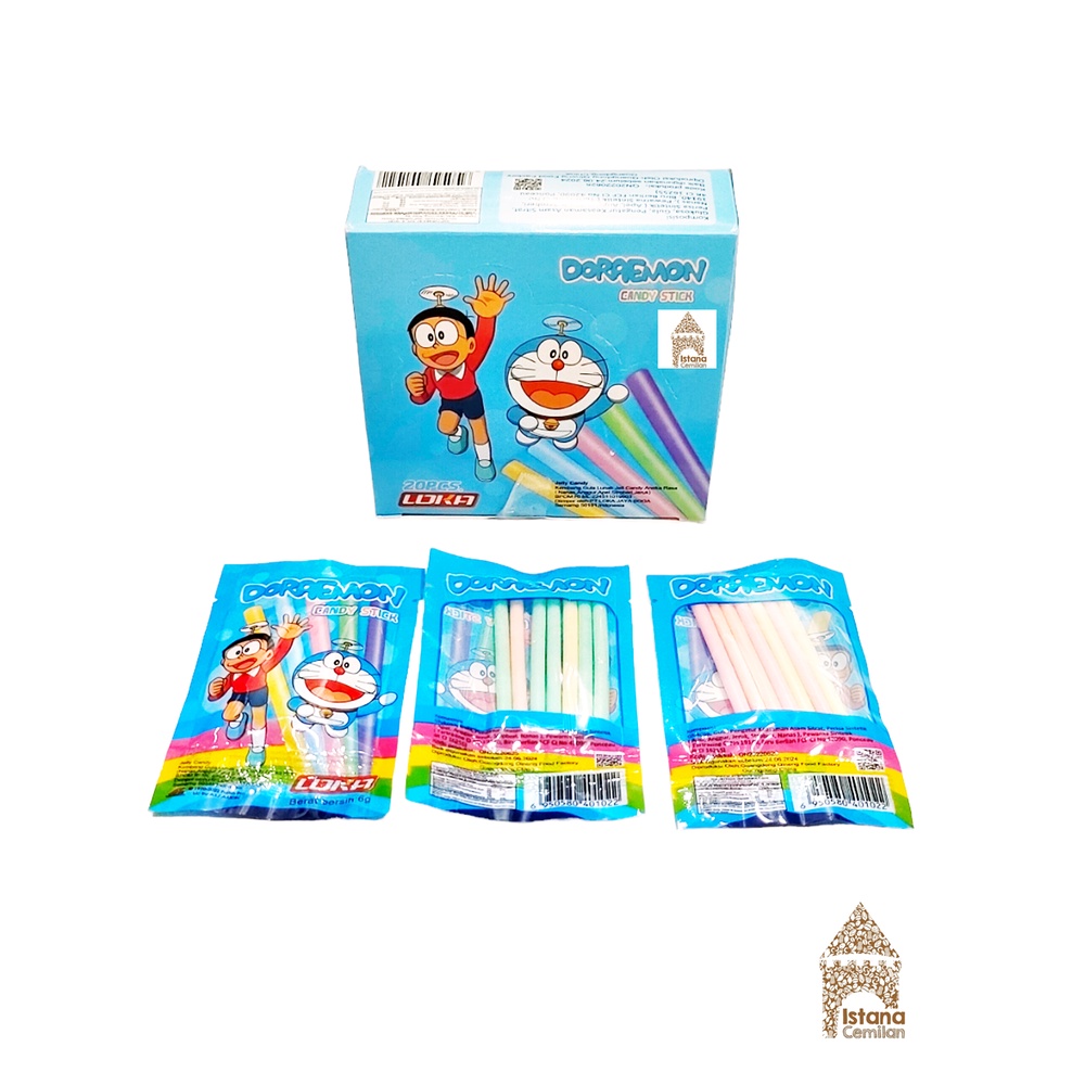 Jual Loka Doraemon Candy Stick Jeli Stik Sedotan Jadul PACK (isi 20 pcs ...