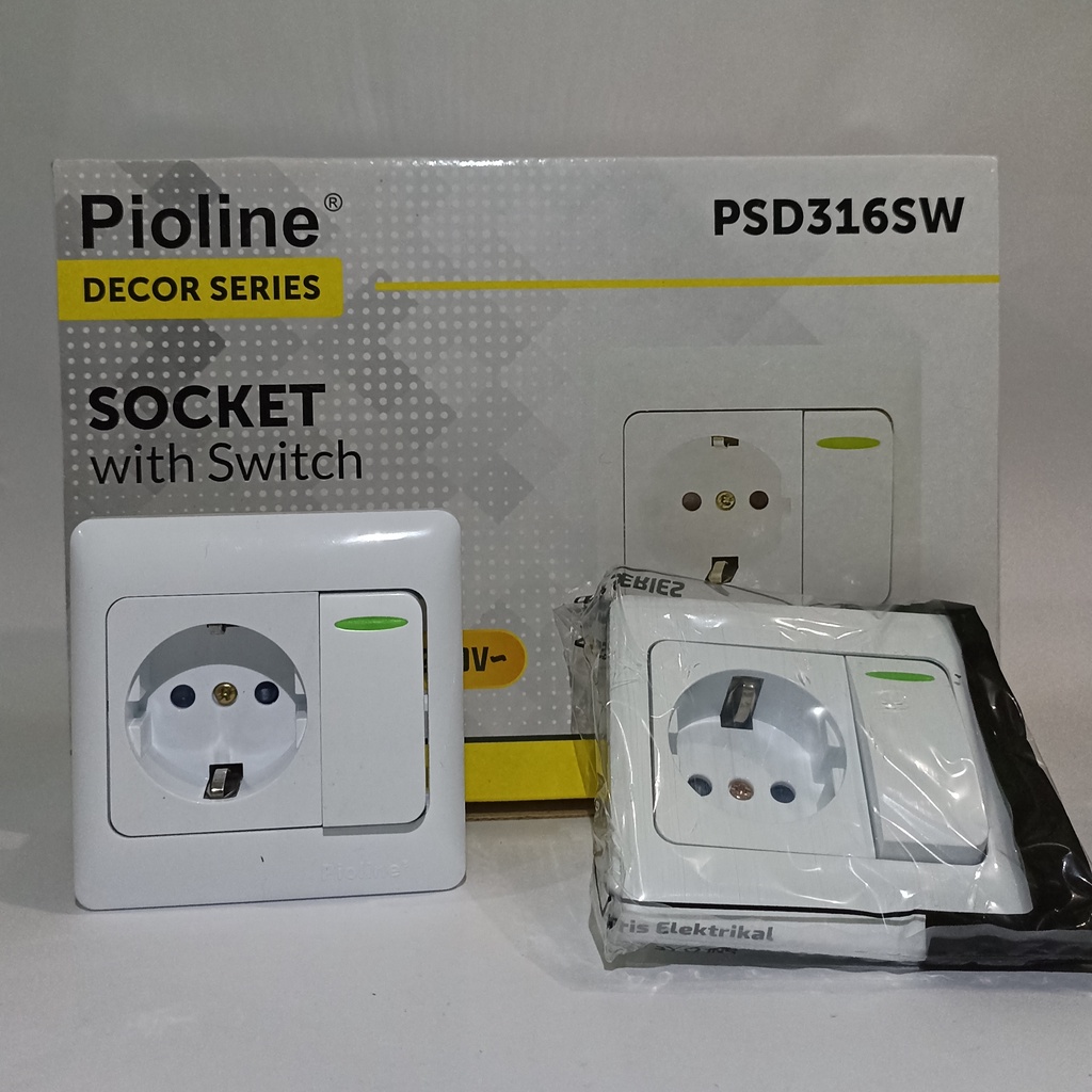 Jual Pioline Decor Series Saklar Dengan Stop Kontak - Socket Switch ...
