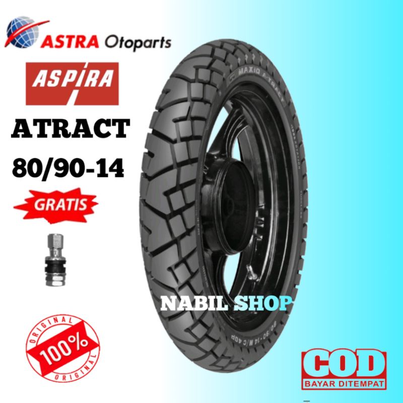Jual Ban aspira Maxio Atract Semitrail Japstyle 80 / 90 -14 TUBLESS untuk motor matic | Shopee ...