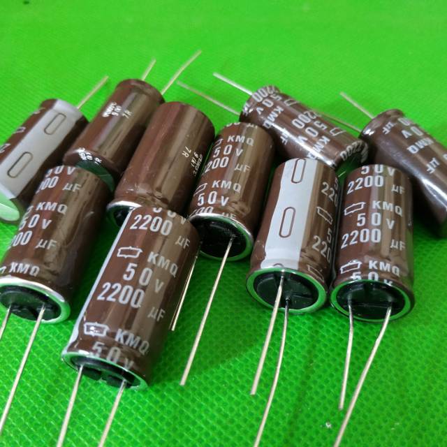 Jual kapasitor capasitor elco elko 2200uf 50v 2200 uf 50volt original ...