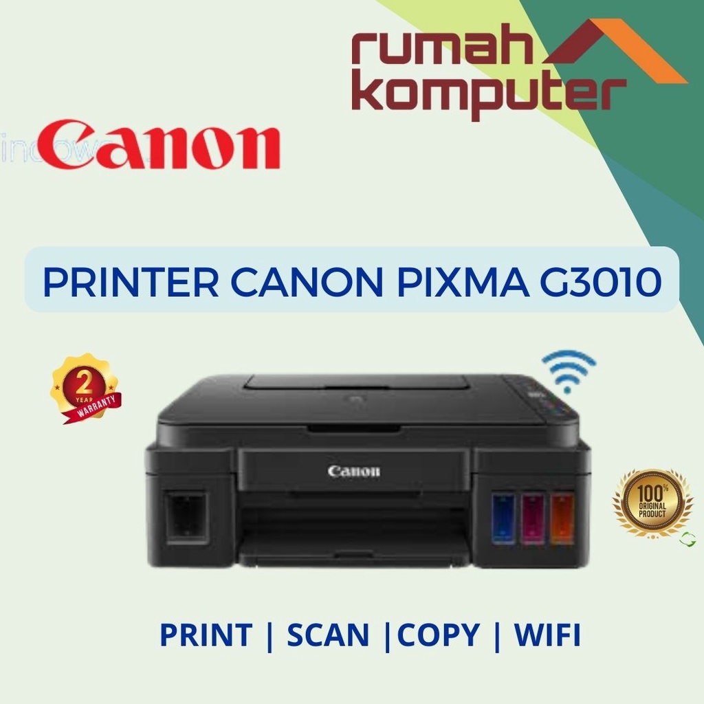 Jual Printer Canon G3010 print scan copy wifi - Printer Inktank Canon Pixma G3010 All In One ...