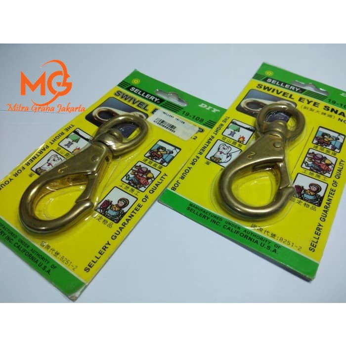 Jual SWIVEL EYE BOLT SNAP HOOK 2" 4000Kg SELLERY RANTAI KAIT TALI HEWAN ...