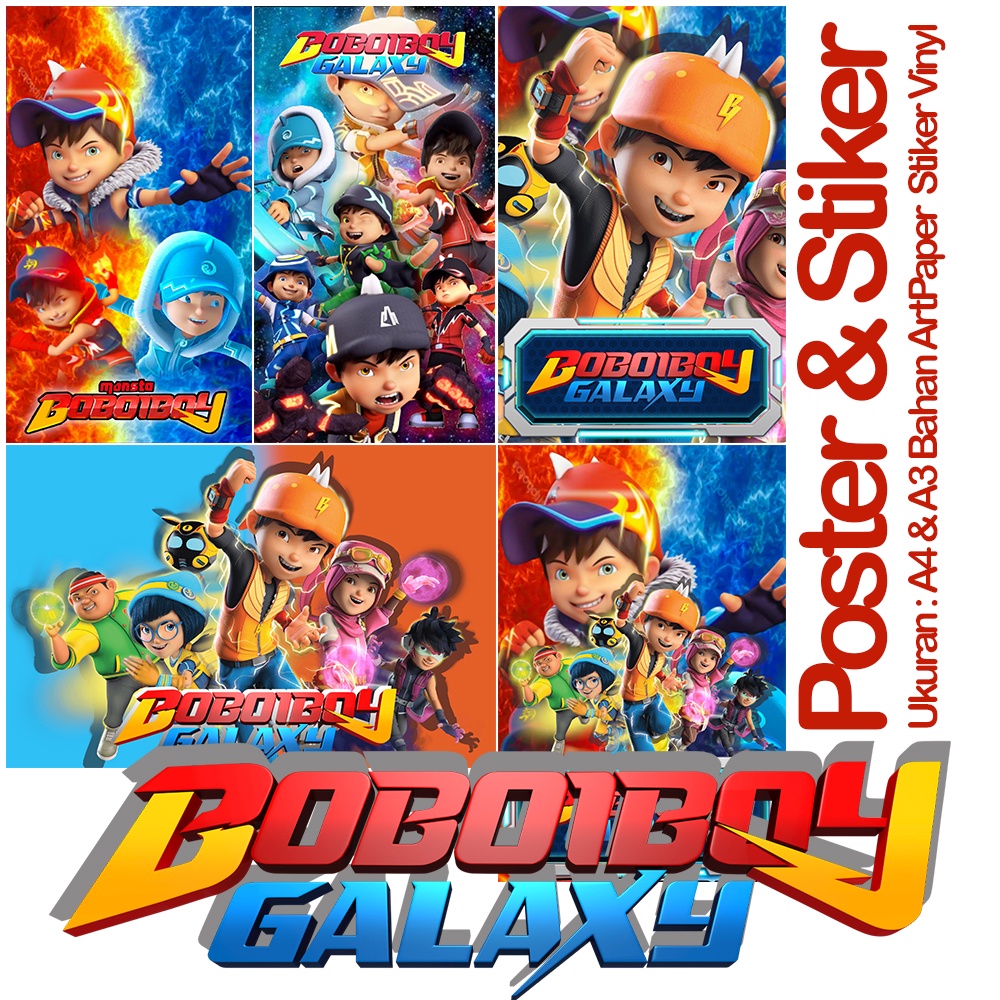 Jual Sticker Poster boboiboy galaxy boboi boy stiker Vynil lukisan ...