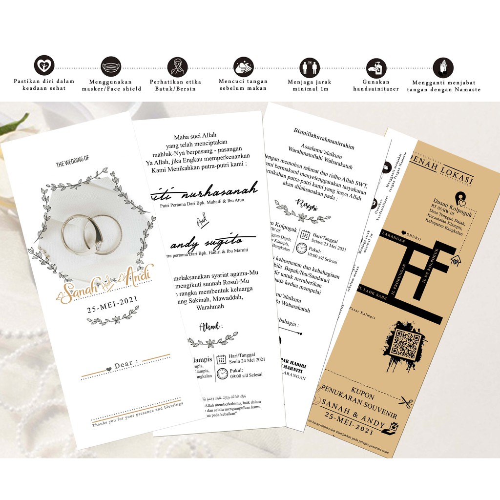 Jual Undangan Pernikahan New Normal/Undangan Tema Rustic Exclusive ...