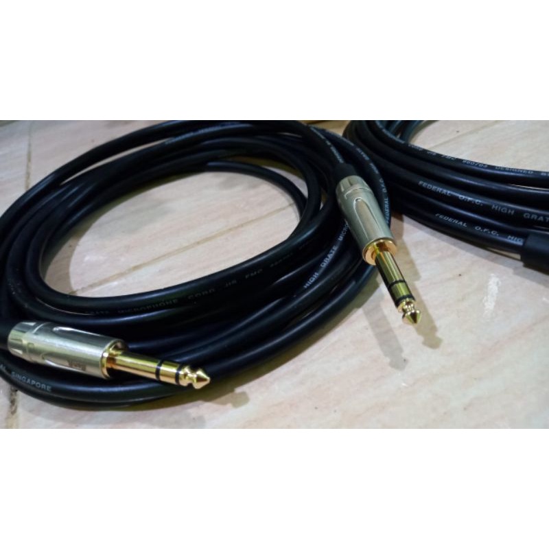 Jual Kabel TRS to TRS Jack TRS to TRS stereo 1,5M dua unit Jack Benji ...
