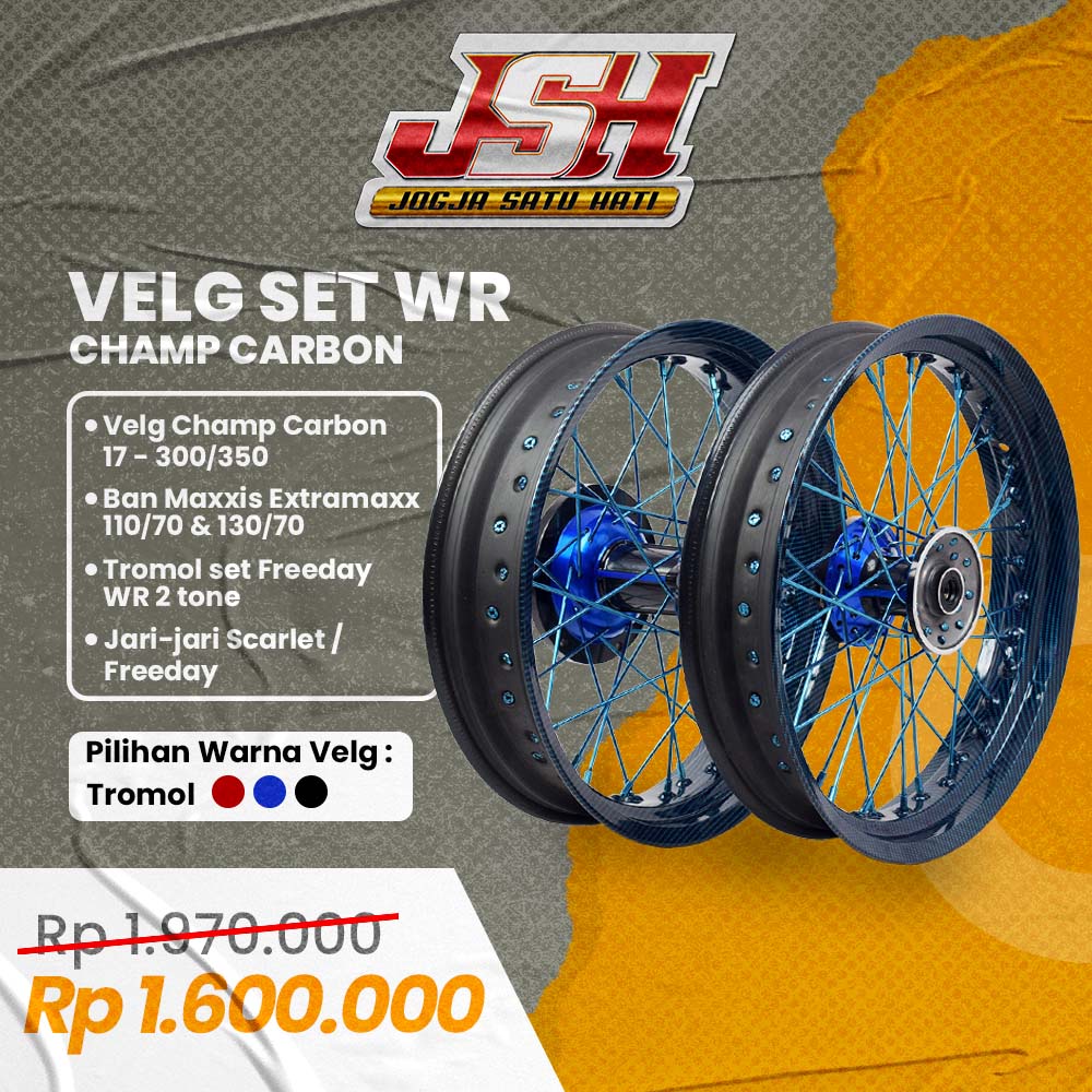 Jual Paket Velg Set Supermoto Full Scarlet V Rossi VRossy Sprint XD ...