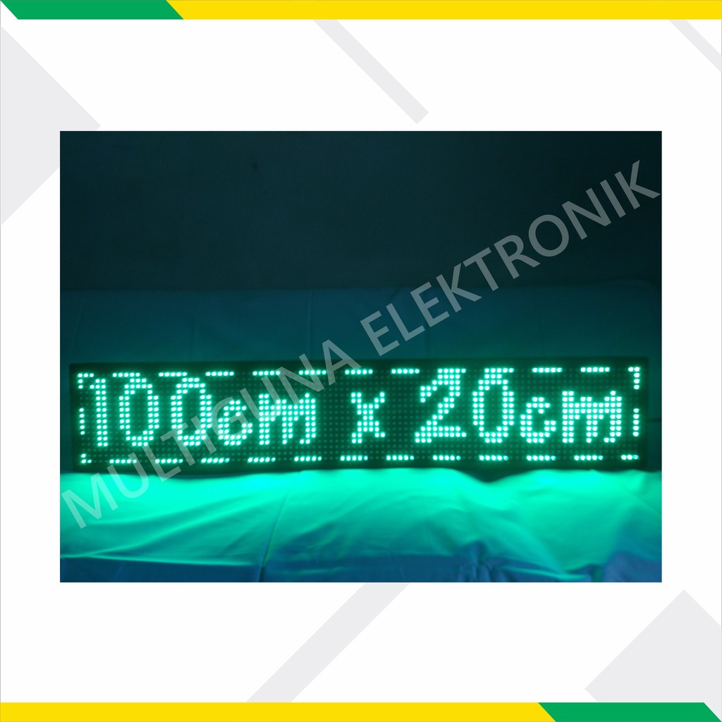Jual Running Text Hijau Full Outdoor 100cm x 20cm | Shopee Indonesia