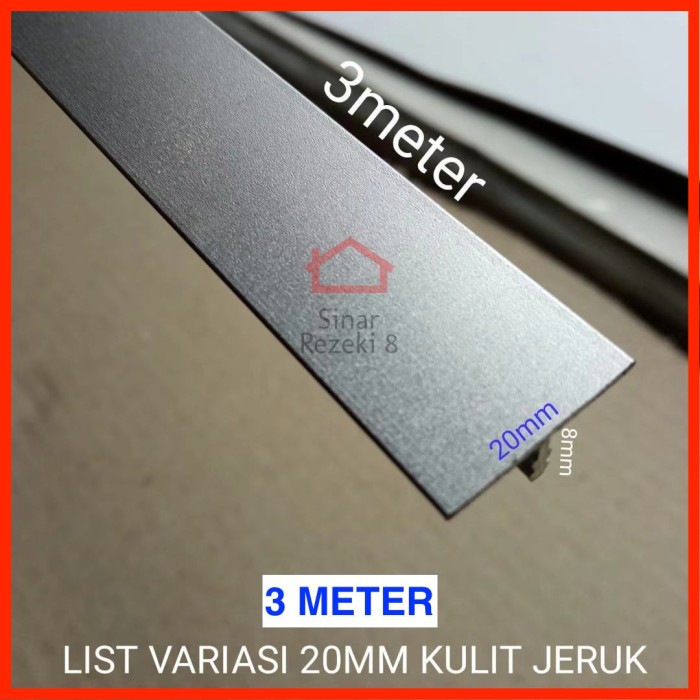 Jual List Variasi 20 mm KJ Aluminium Lis T Frame Edging Strip Penutup ...