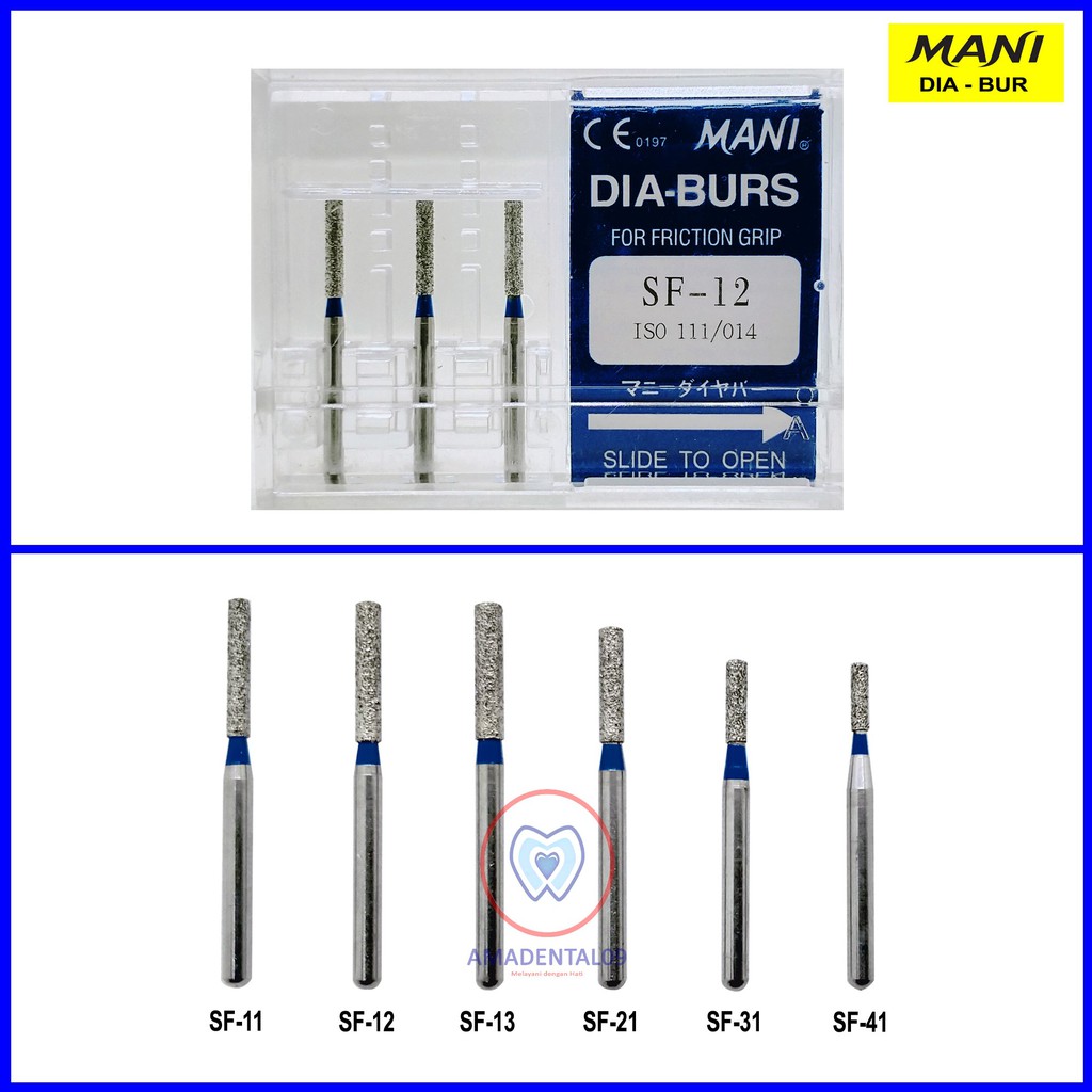 Jual BUR DIAMOND STRAIGHT FLAT SF DENTAL GIGI | Shopee Indonesia