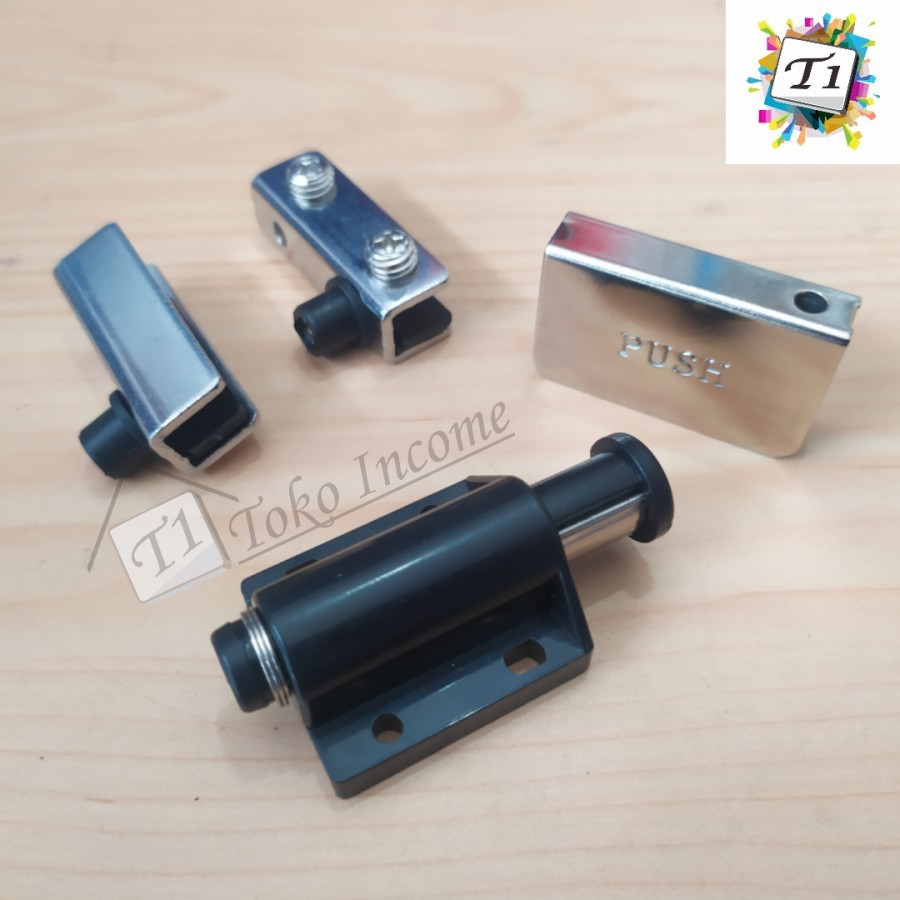 Jual Engsel Pivot Kaca Jepit PLUS Magnet Push Tip On Kabinet Lemari TV ...