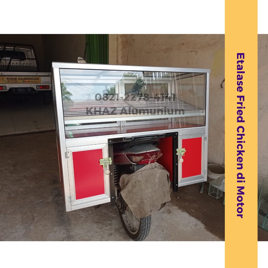Jual Etalase Fried Chicken Keliling di Motor - Full Alumunium Anti ...