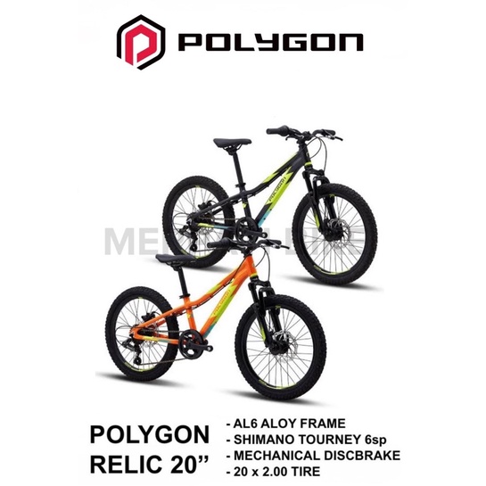 Jual Polygon Relic 20 Sepeda MTB Anak Alloy MTB 20 Inch | Shopee Indonesia