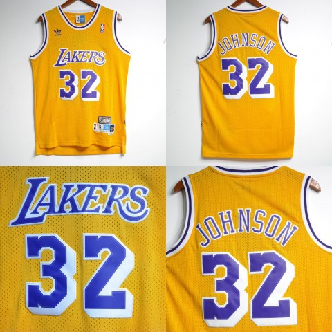 Jual JERSEY BASKET LOS ANGELES LAKERS #32 MAGIC JOHNSON KUNING | Shopee ...