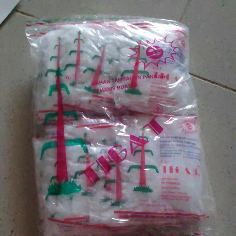 Jual sodium cap tiga tebu pemanis makanan 1 pak isi 20 sachet | Shopee ...