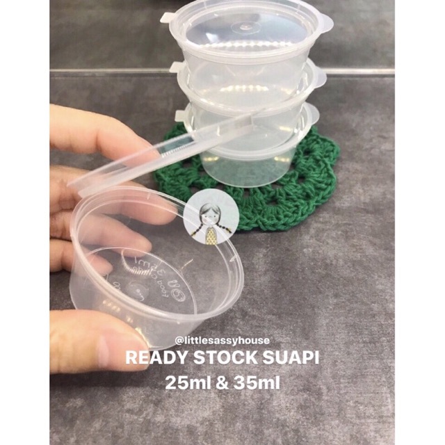 Jual SUAPI Sauce Container | Cup Plastik Tempat Sambal suapi 35ml 25ml ...