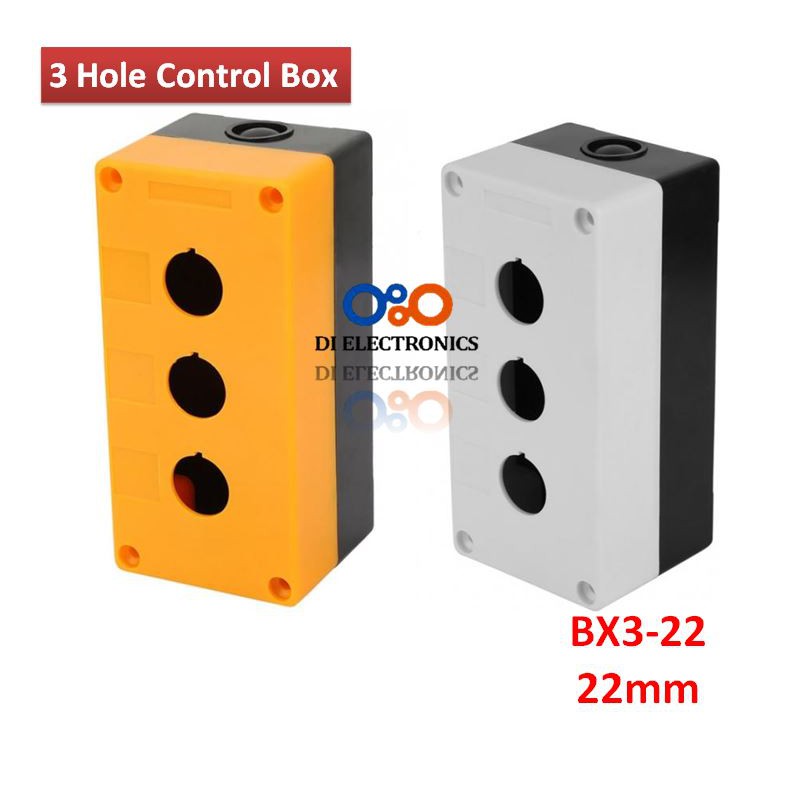 Jual BX3-22 Control Box 3 Lubang 22mm Hole Emergency Stop Push Button ...