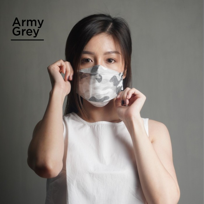 Jual MASKER CONVEX 4 PLY EARLOOP VIO 99 1 BOX isi 30PCS - ARMY ABU-ABU ...