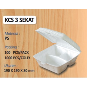 Jual STEROFOAM KCS 3 SEKAT 3 STYROFOAM MAKAN SKAT 3 / GABUS MAKAN ...