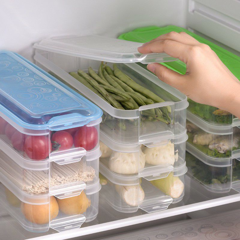 Jual FOOD Box Set Kulkas Storage Kontainer 3 SUSUN Kotak Organizer ...