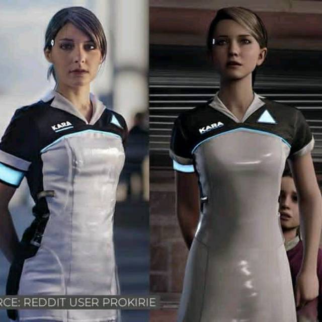 Jual Fullset cosplay Kara (AX400) detroit become human wig dan kostum ...