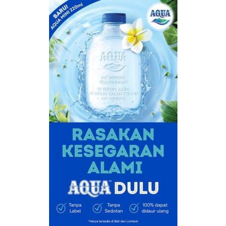 Jual Aqua Botol Mini 220 ml LIMITED EDITION (24 btl) | Shopee Indonesia