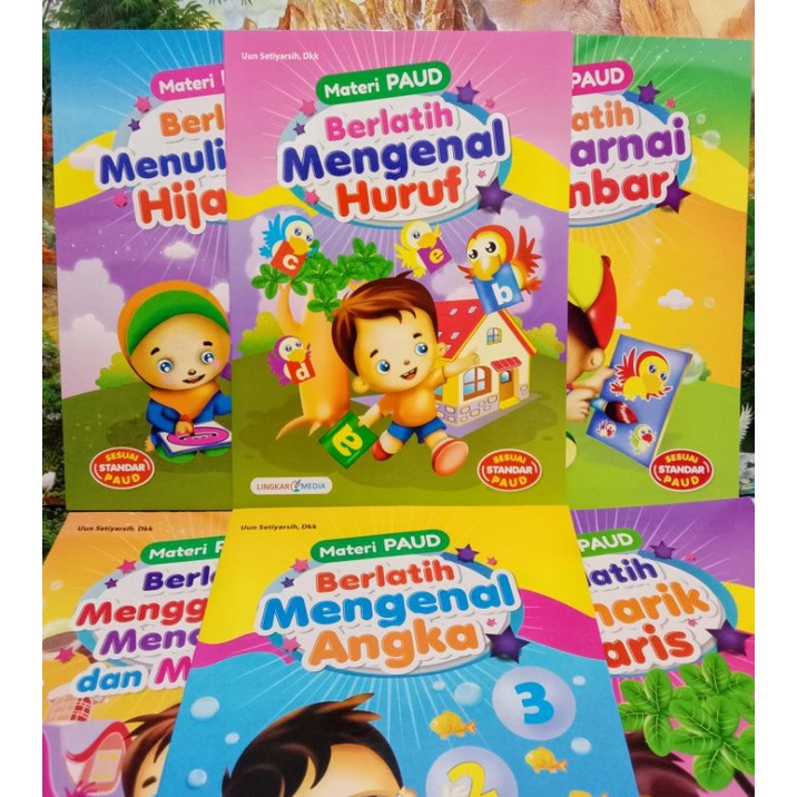 Jual 1PAKET 6 BUKU MATERI PAUD BERLATIH MENARIK GARIS sesuai standar ...