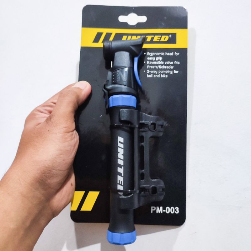 Jual Pompa Sepeda United PM-003 Portable Mini Pump PM003 Bisa Pentil ...