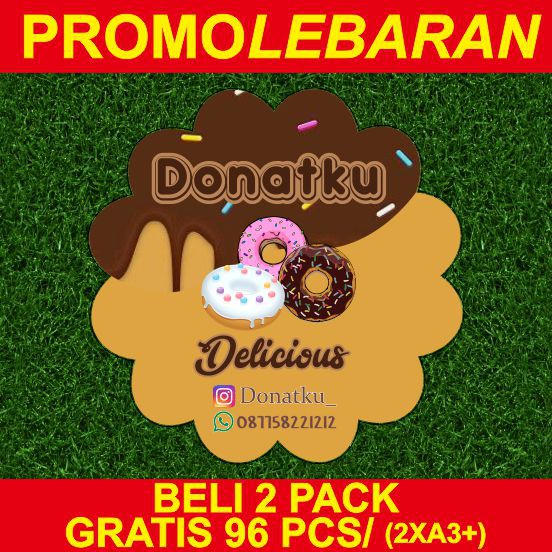 STIKER LABEL PRODUK "DONAT" | Shopee Indonesia