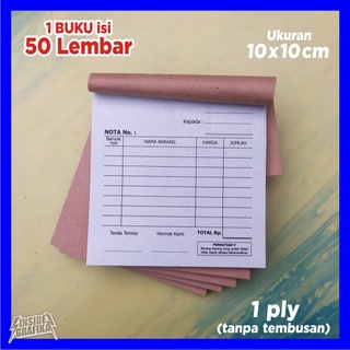 Jual Nota Penjualan Kontan Kecil Jual Beli Kosongan Kertas Buram ...