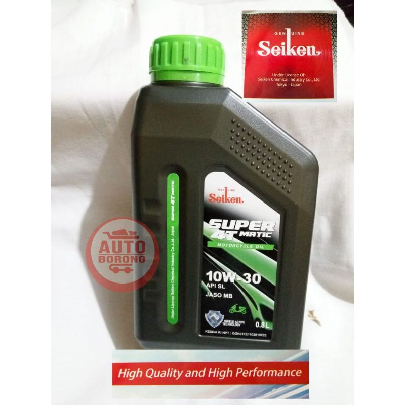 Jual Oli Matic Motorcycle Oil SEIKEN 800 ml SAE 10W-30 API SL Japan ...