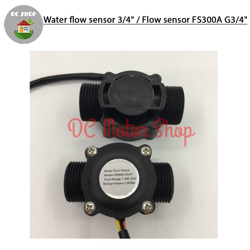 Jual Flow Sensor Plastik 3/4" 3/4 inch 3/4 inchi Totalizer G3/4 PVC ...