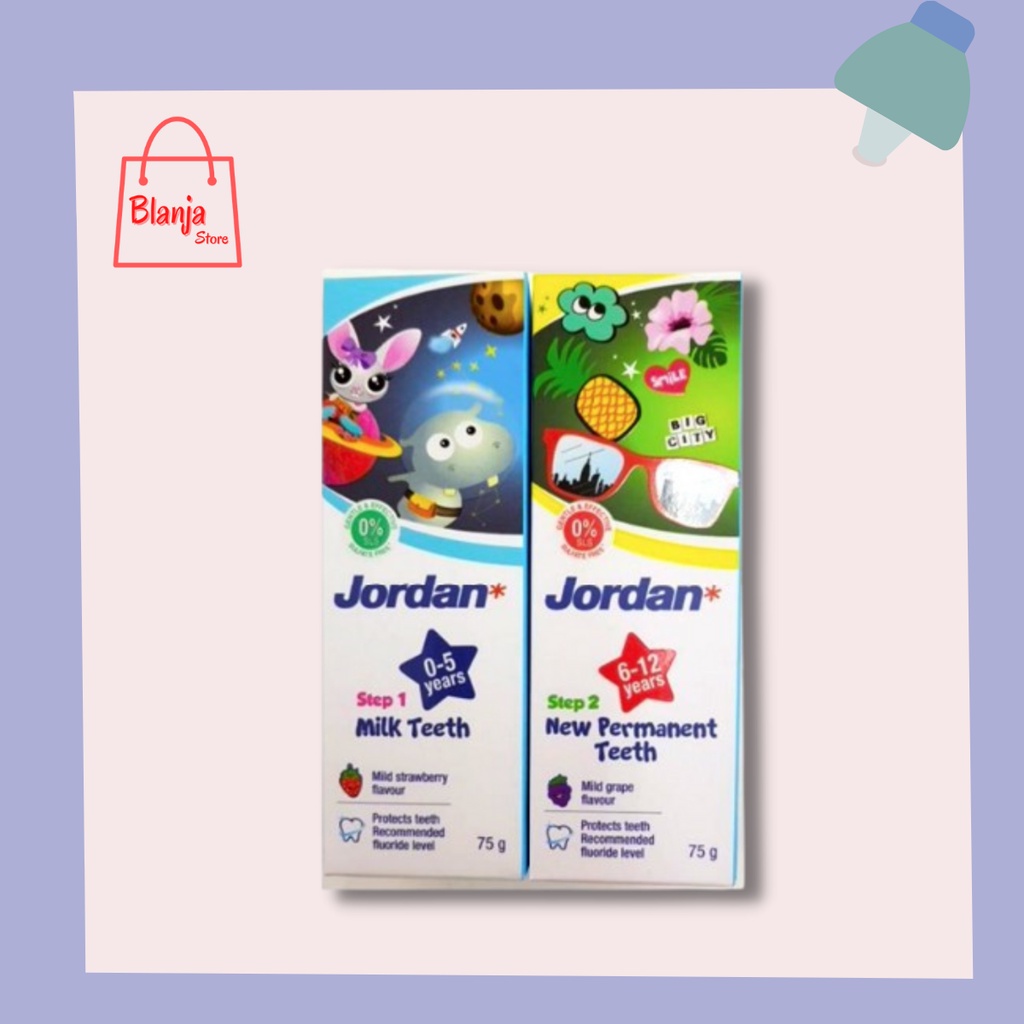 Jual Jordan Toothpaste 75gr Step 1 & 2/Jordan Pasta Gigi/Pasta Gigi ...