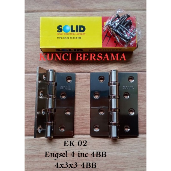 Jual SOLID - ENGSEL PINTU/ENGSEL JENDELA SOLID EK 02 4BB | Shopee Indonesia