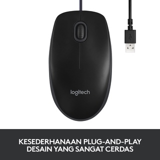Jual Logitech B100 Mouse Kabel USB Optical | Shopee Indonesia