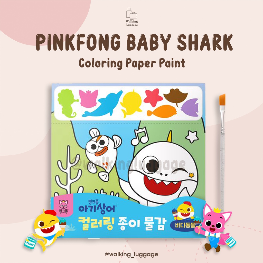 Jual PINKFONG BABY SHARK Coloring Paper Paint | Shopee Indonesia