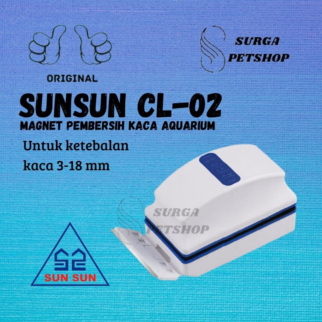 Jual SUNSUN CL 02 CL02 Magnet Pembersih Kaca Kerak Aquarium Aquascape ...